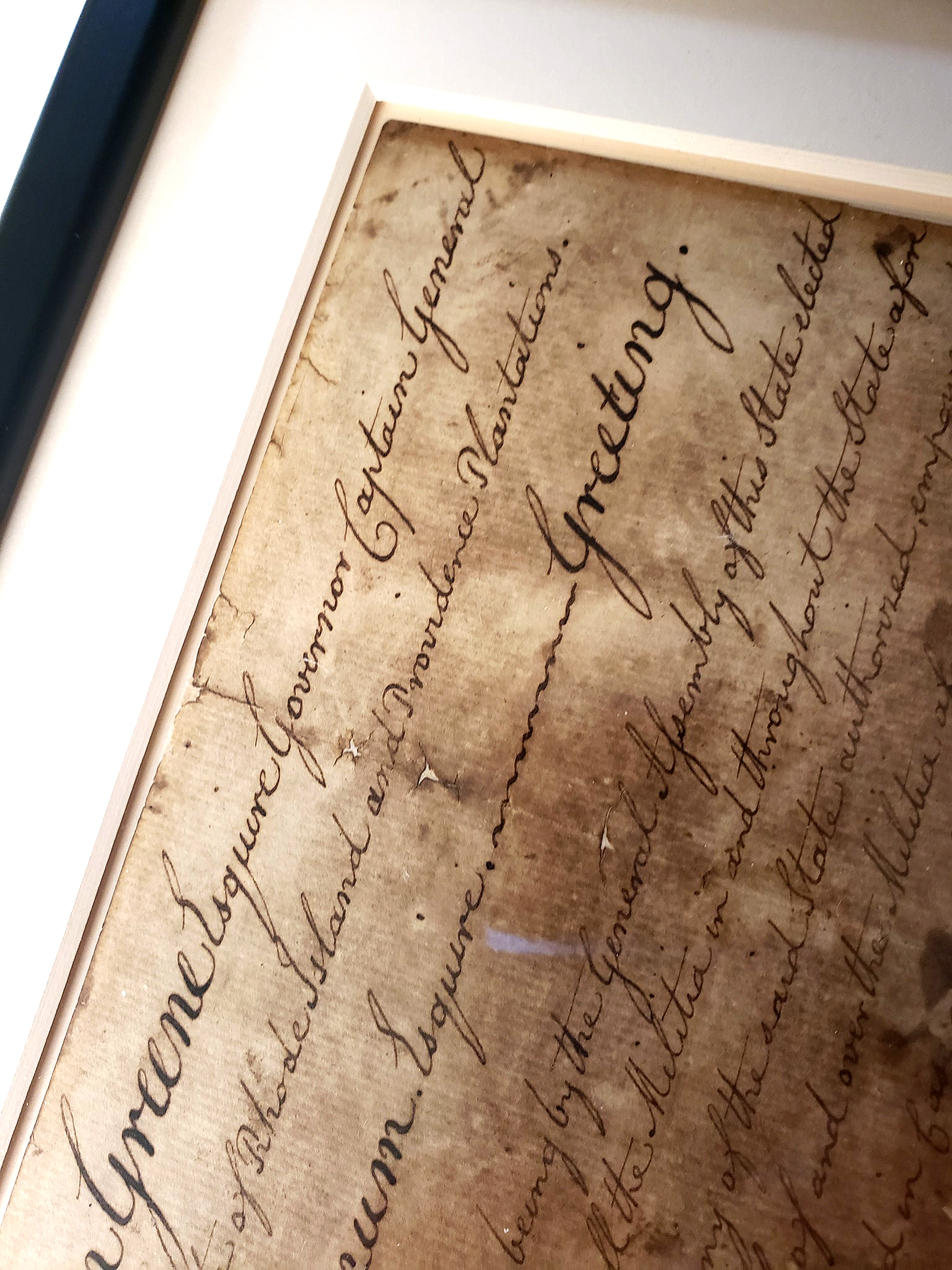 Revolutionary War Commission Document belonging to James Mitchell ...